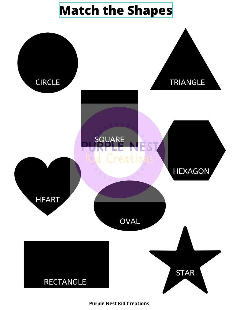 Shape Match Worksheet Shape Matching Game Educational | Etsy