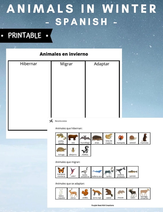 Hojas De Trabajo De Animales En Español 118 Animales Español ELE