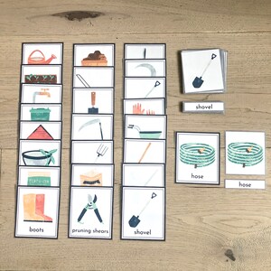 Gardening Flash Cards, Montessori, Nomenclature, Three Part Cards ...