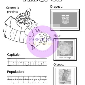 French Canadian Fact Worksheets, Flash Cards, Provinces, Territories ...
