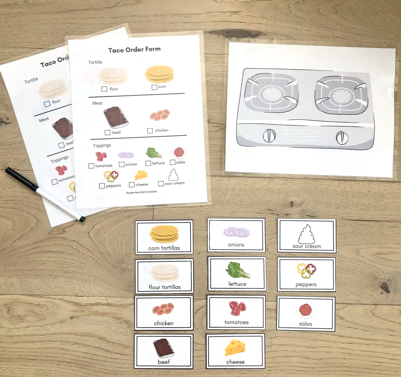 Taco Dramatic Play Printable Activity Busy Bag Pretend Play | Etsy Canada