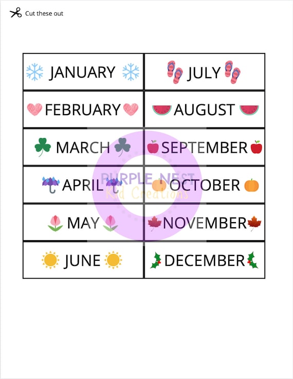 Meses Del Año Imprimibles Plantillas De Calendario En Blanco