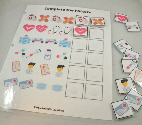 Medical Patterns Worksheet Doctor Patterns Printable Pattern | Etsy