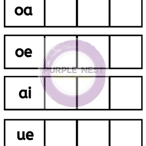 Vowel Digraphs Matching Game: Phonics Printable Activity (PDF) - Etsy