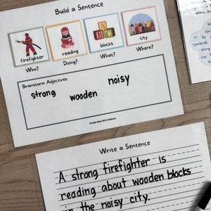 Build a Sentence Printable Activity: Nouns, Verbs, Adjectives (PDF ...