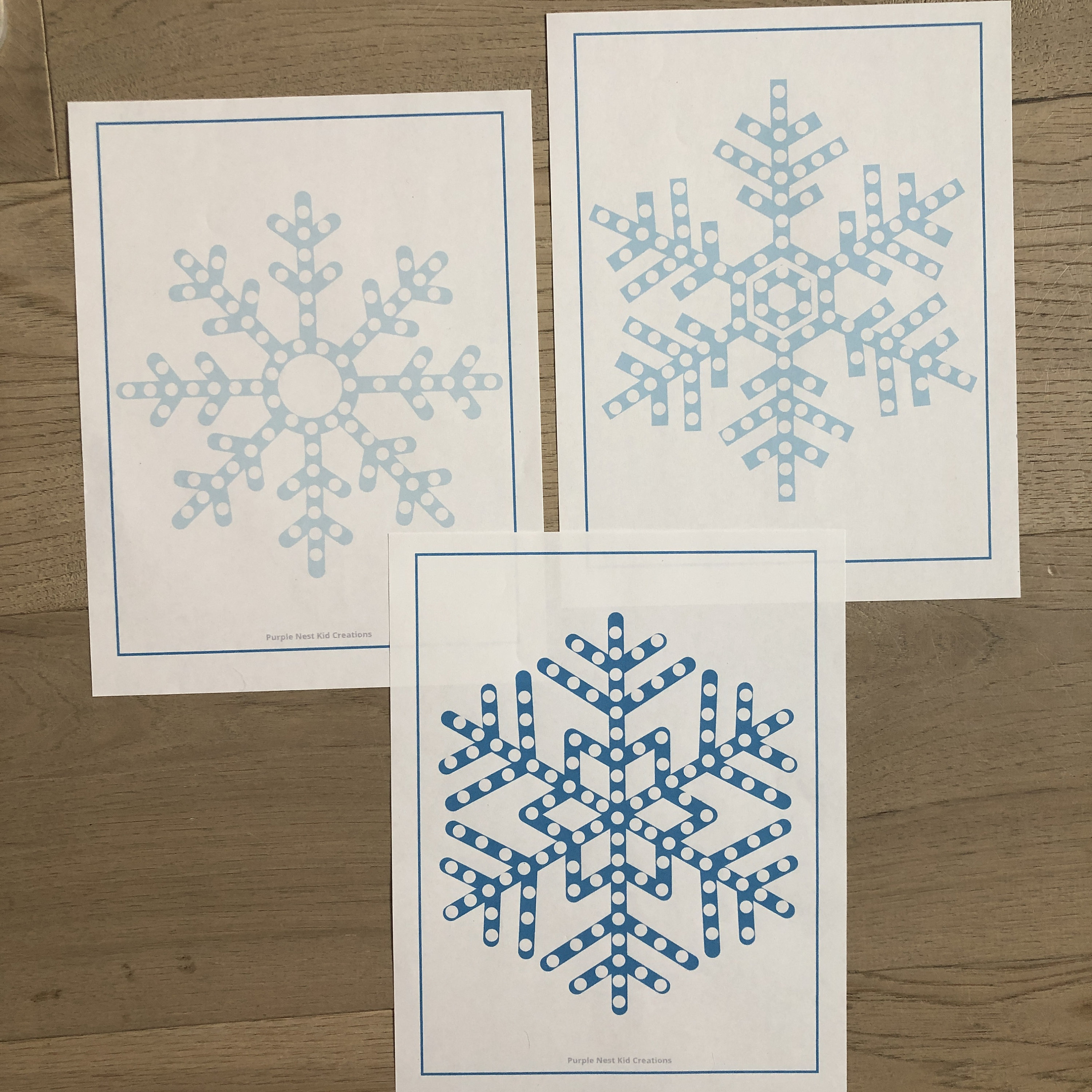 Snowflake Dot Art: Q-tip Painting Printable (PDF) - Etsy
