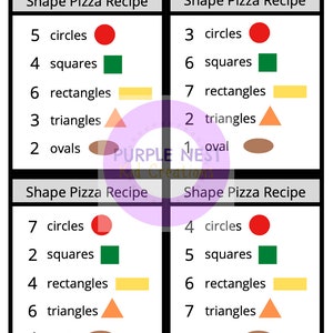 Shape Pizza Printable Activity: Preschool Learning (PDF Download) - Etsy