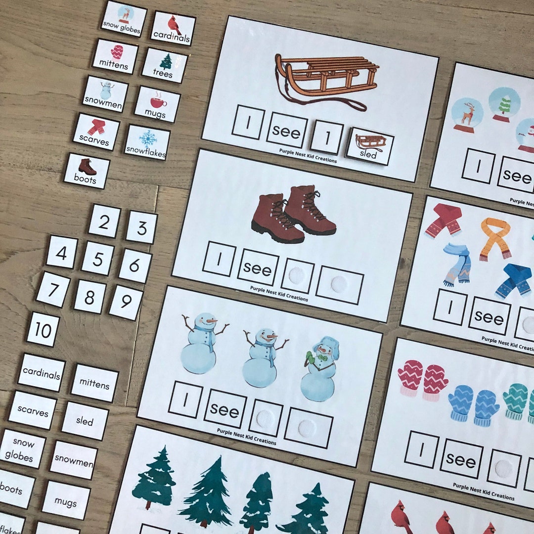 Winter Sentence Builder: Literacy & Counting Activity (PDF Download) - Etsy
