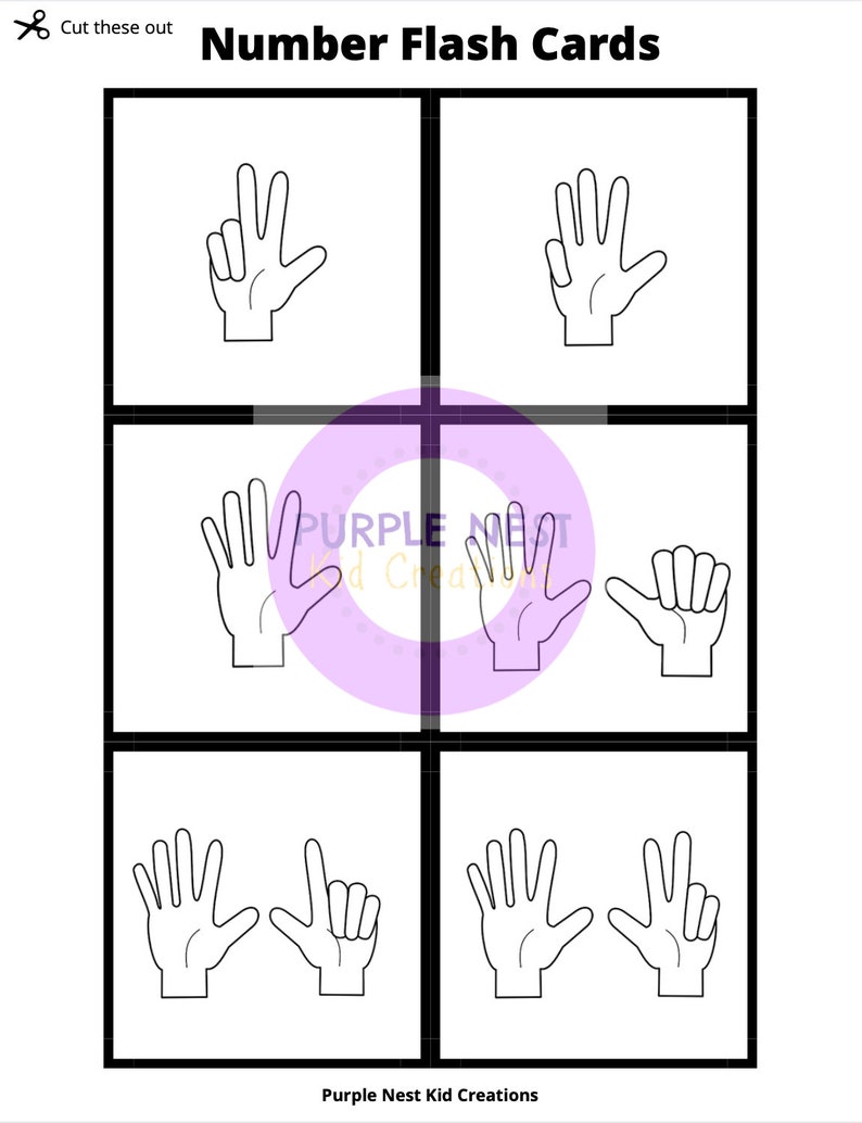 Number Flash Cards Number Sense Matching Game Educational - Etsy