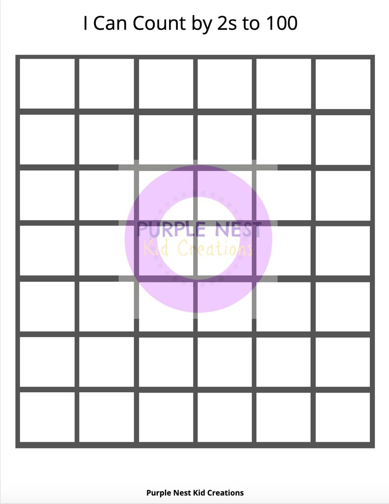 Count to 100 Worksheets Numbers Counting Educational - Etsy