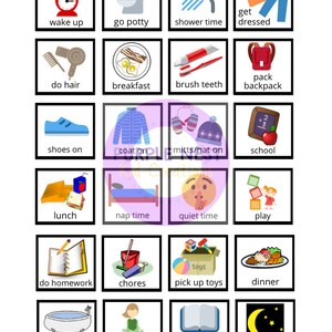 Routine Chart Printable, Kids Routine, Morning Routine, Evening Routine ...