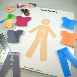 Dress up Boy Activity: Preschool Printable Game (digital Download) - Etsy