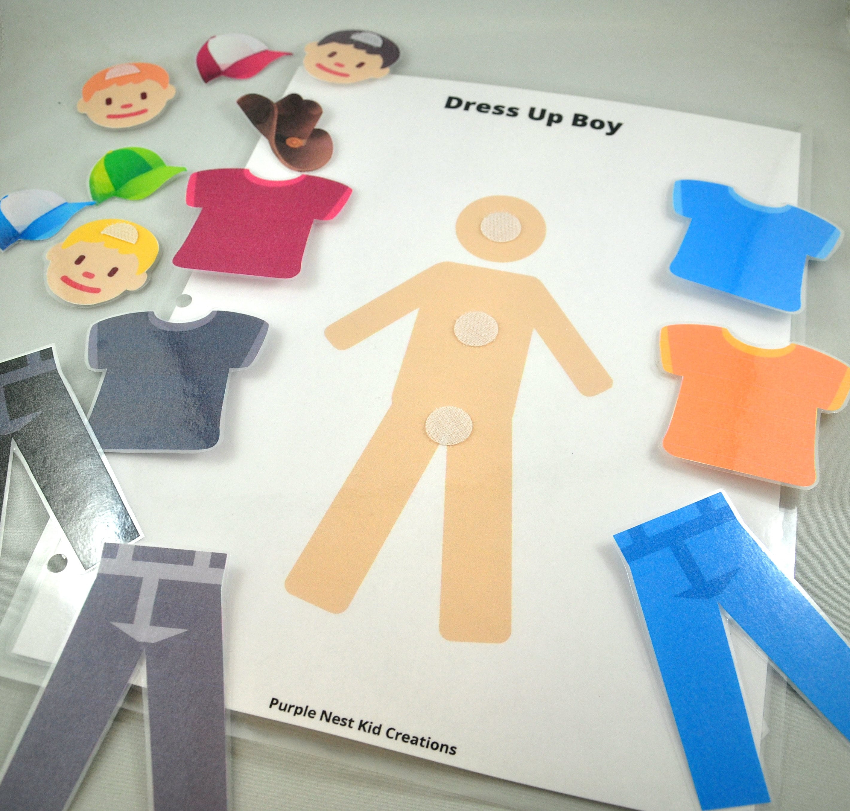 Dress up Boy Worksheet Dress up Game Educational Preschool - Etsy UK