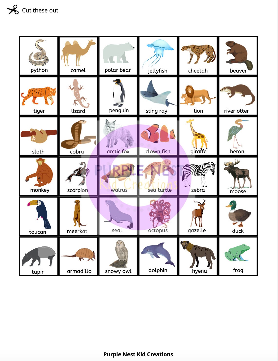 Animals Habitat Sorting Worksheets Habitat Sorting Mats | Etsy