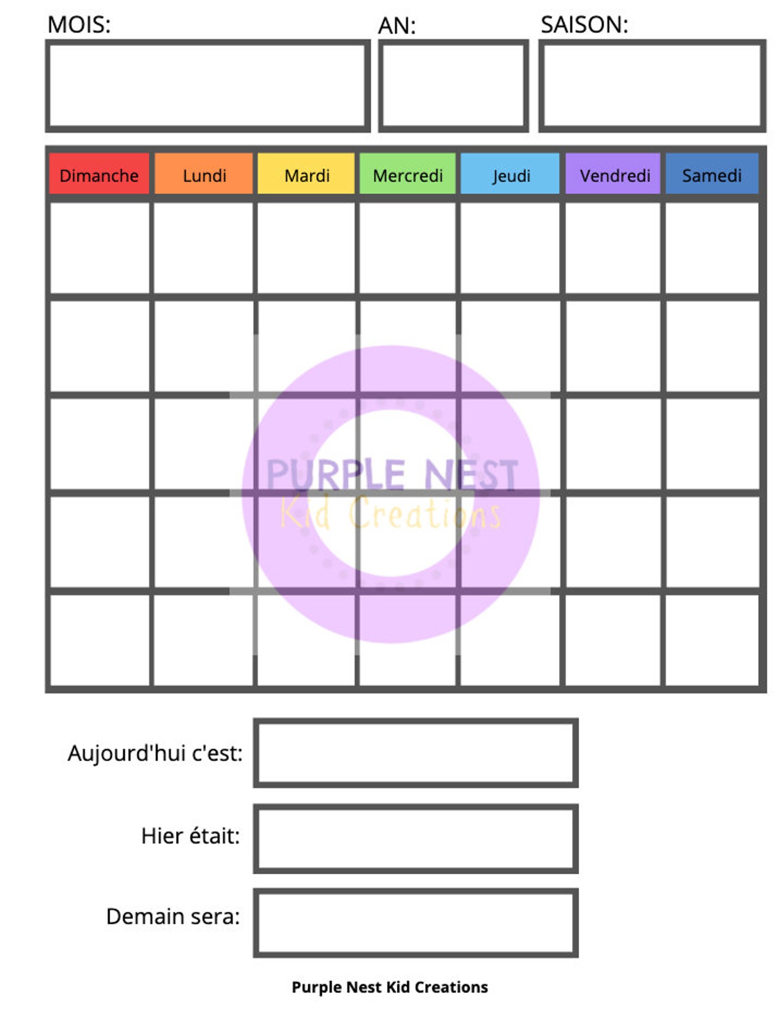 French Morning Binder Digital Download Busy Book Printable | Etsy