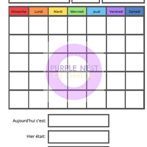 French Morning Binder, Digital Download, Busy Book Printable, Calendar ...