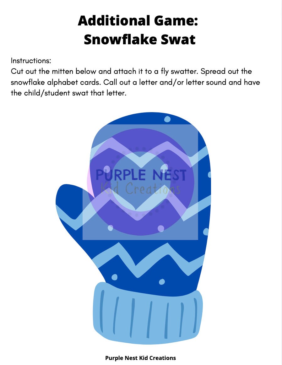 Snowflake Alphabet Find and Cover Activity Letters A to Z - Etsy