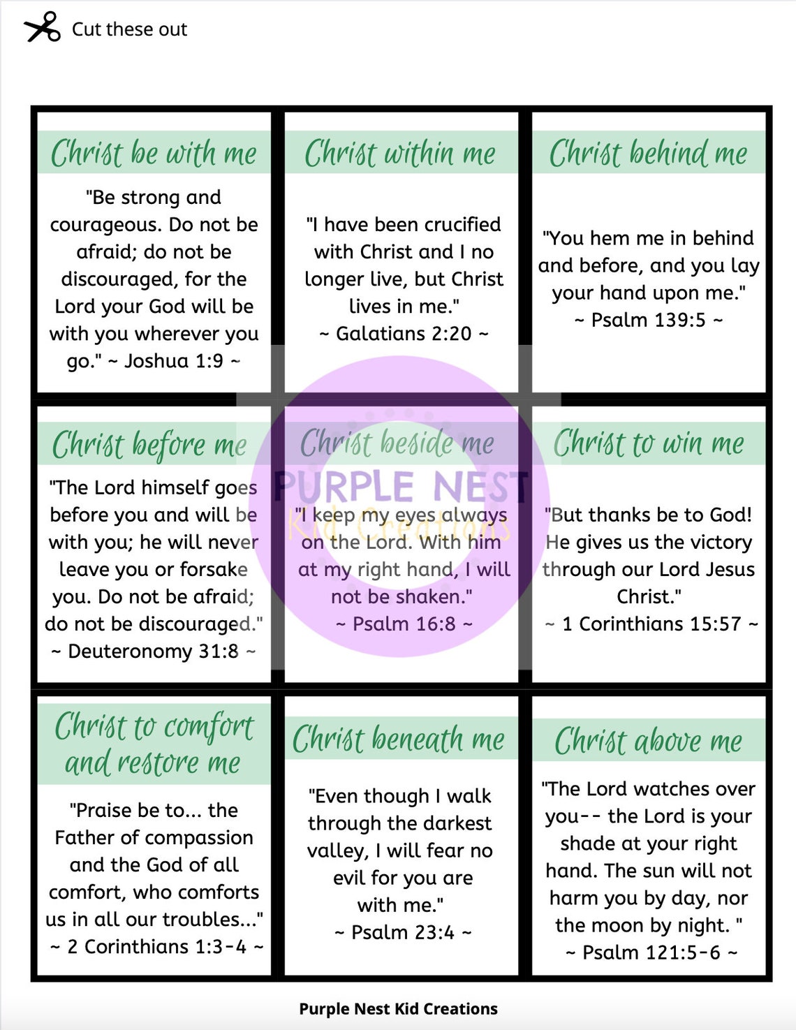 St. Patrick's Breastplate Prayer Scripture Cards (digital Download) - Etsy