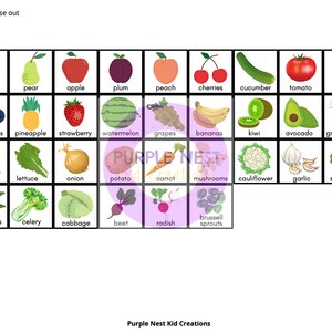 Fruits & Vegetables Sorting Mats: Educational Game (digital Download ...