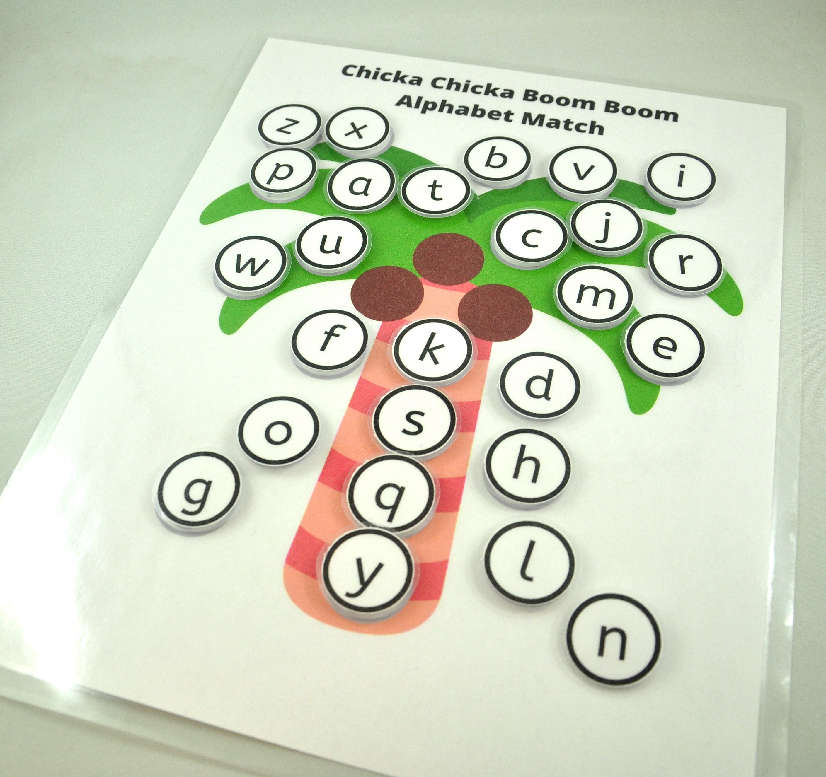Chicka Chicka Boom Boom Alphabet Match Worksheet Alphabet - Etsy Canada