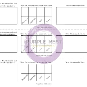 Place Value Task Cards: Grade One Math Printable (PDF) - Etsy