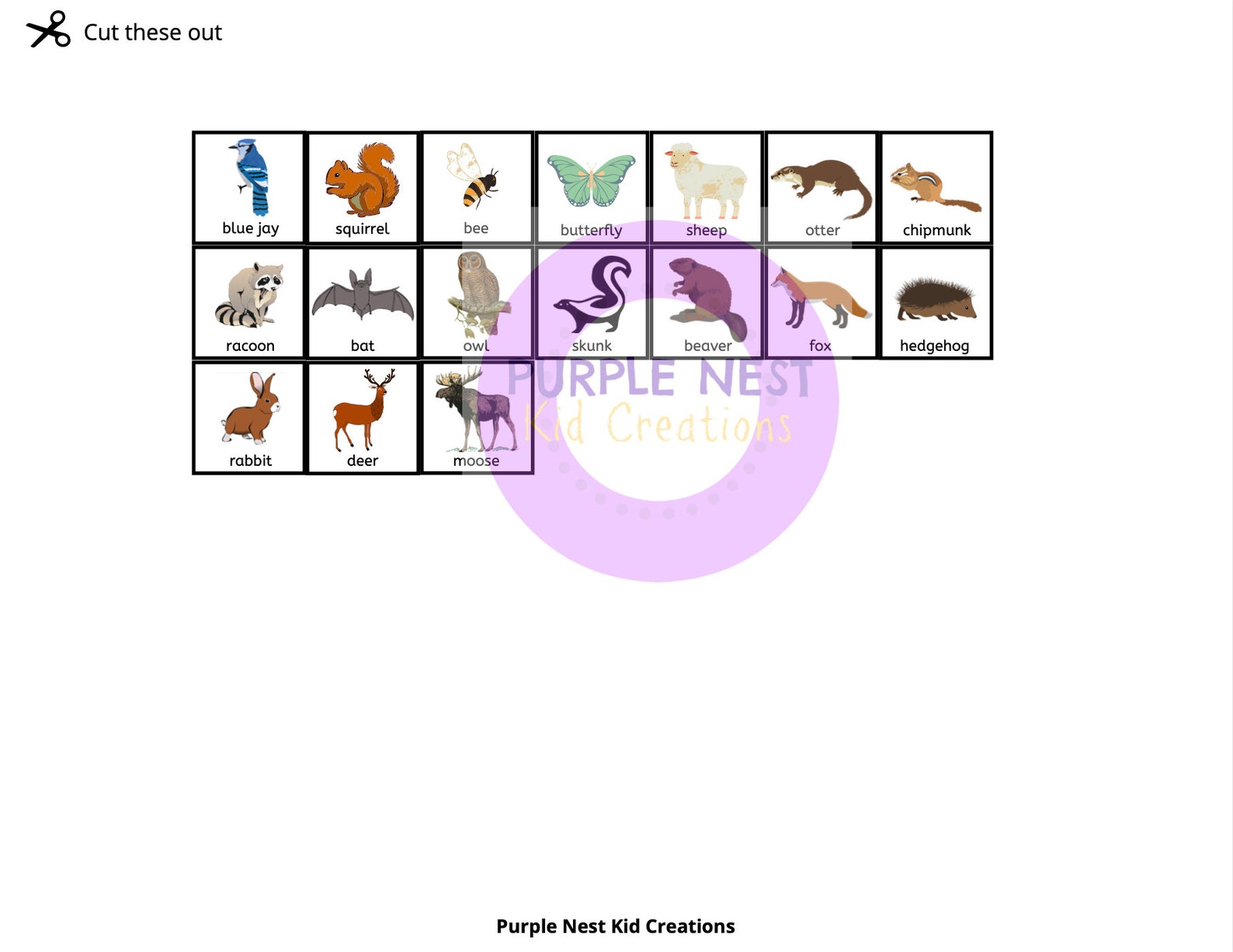 Diurnal Vs. Nocturnal Animal Sort Worksheet Animal Sorting - Etsy