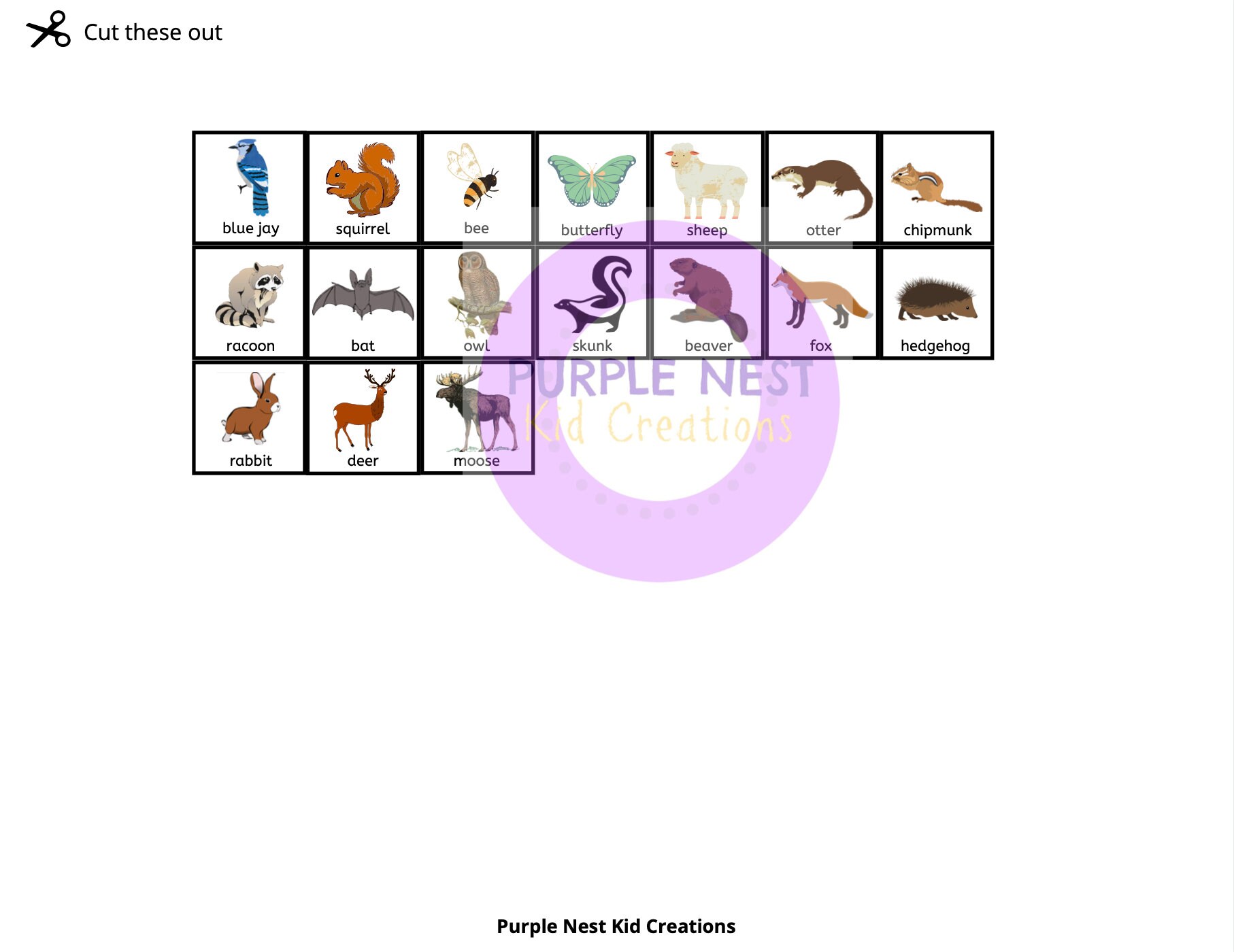 Diurnal Vs. Nocturnal Animal Sort Worksheet Animal Sorting - Etsy