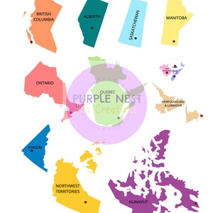 Canada Geography Matching Activity: Provinces, Flags, Birds (digital ...