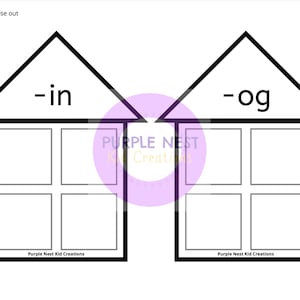 Word Family Houses Activity: CVC Rhyming Game (digital Download) - Etsy