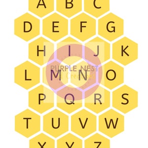 Honeycomb Alphabet Match Worksheet, Alphabet Matching Game, Educational ...