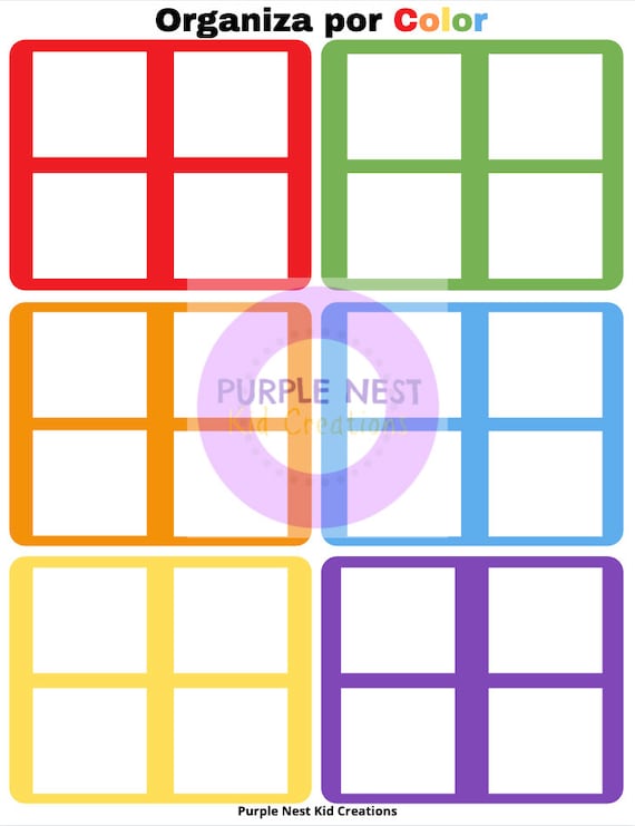 Hoja De Trabajo De Clasificación De Colores