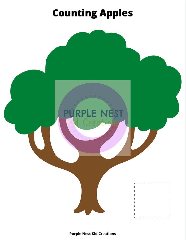 Counting Apples Playdough Mat Fall Activity Autumn Activity - Etsy