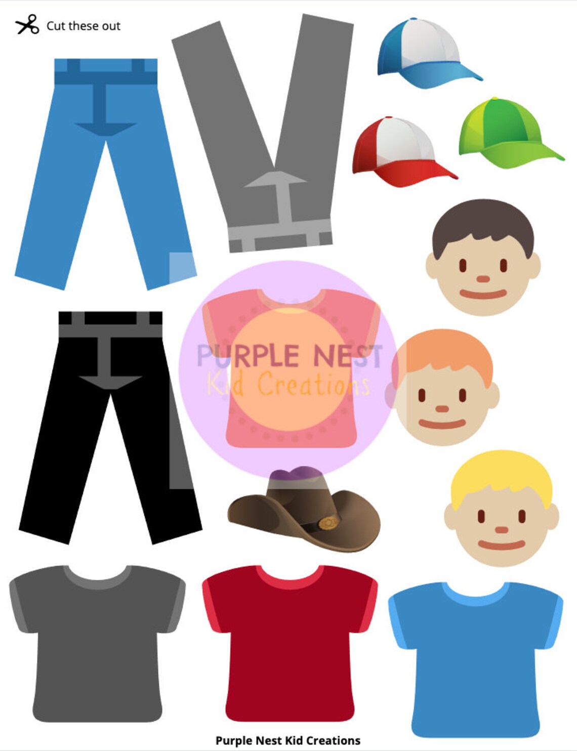 Dress up Boy Activity: Preschool Printable Game (digital Download) - Etsy