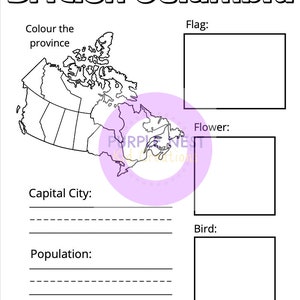 Canadian Fact Worksheets, Flash Cards, Provinces, Territories, Matching ...