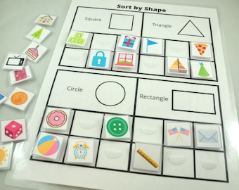 Shape Match Worksheet, Shape Matching Game, Educational Preschool ...