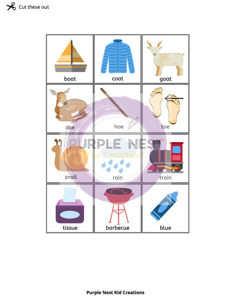 Vowel Digraphs Matching Game: Phonics Printable Activity (PDF) - Etsy ...