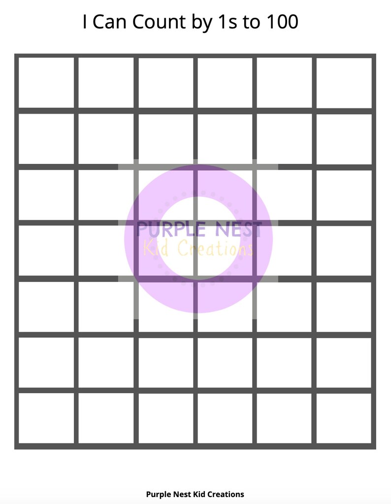 Count to 100 Worksheets Numbers Counting Educational - Etsy
