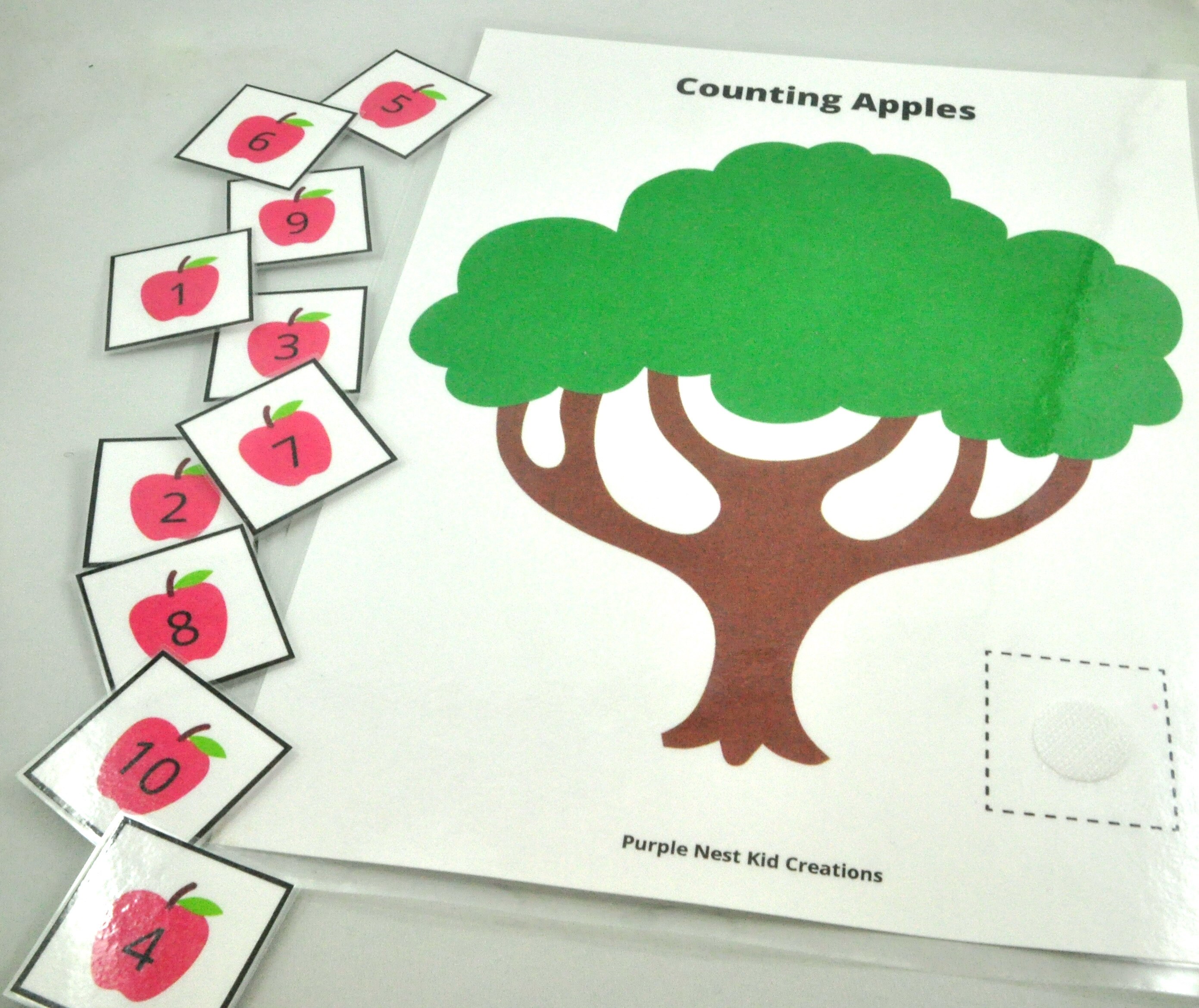 Counting Apples Playdough Mat Fall Activity Autumn Activity - Etsy Canada