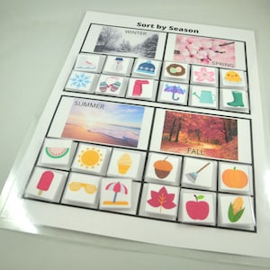 Sort by Season Worksheet, Season Sorting Game, Educational Preschool ...