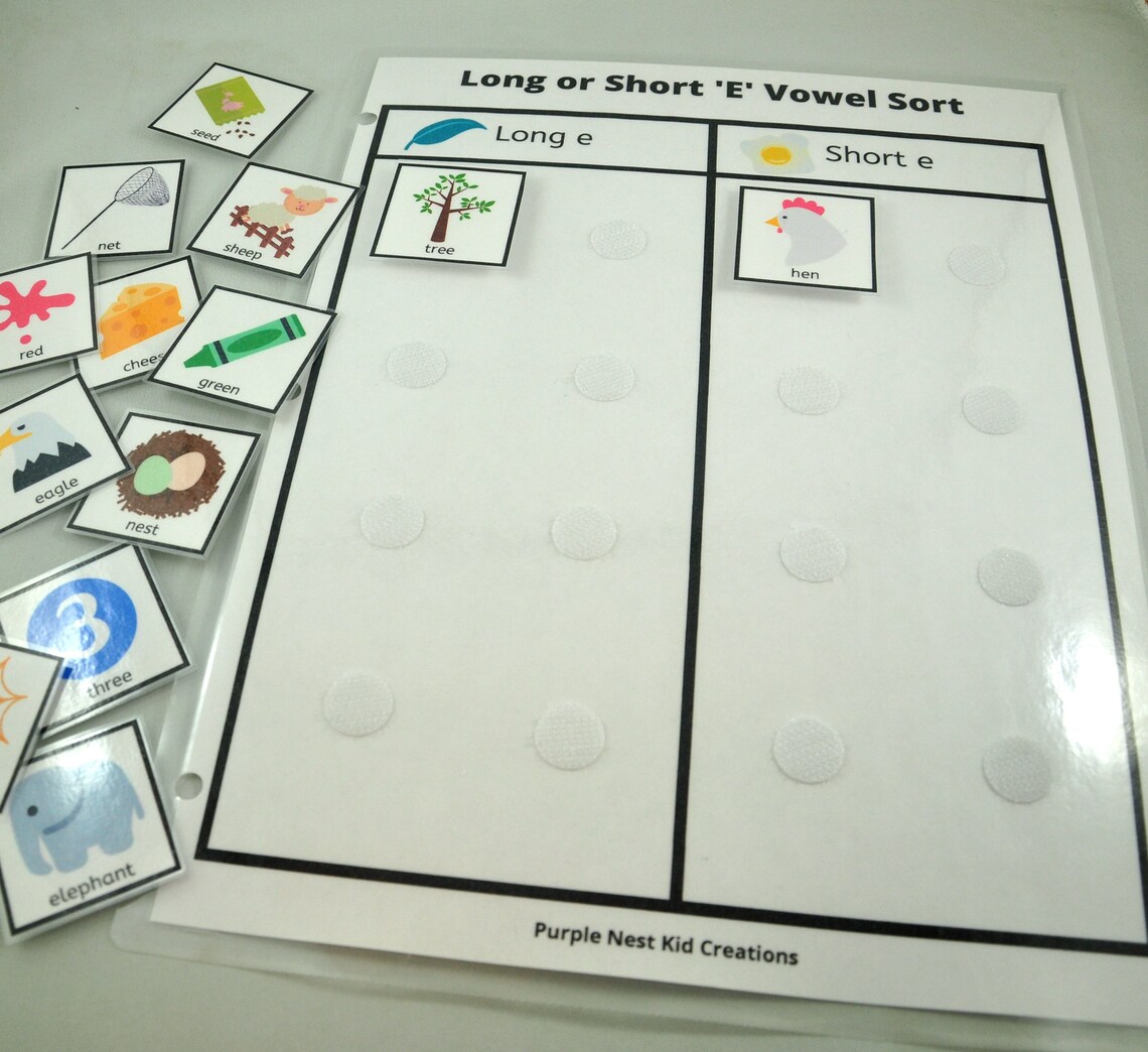 Vowel Sound Sort Printable: Phonics Literacy Activity (PDF Download) - Etsy