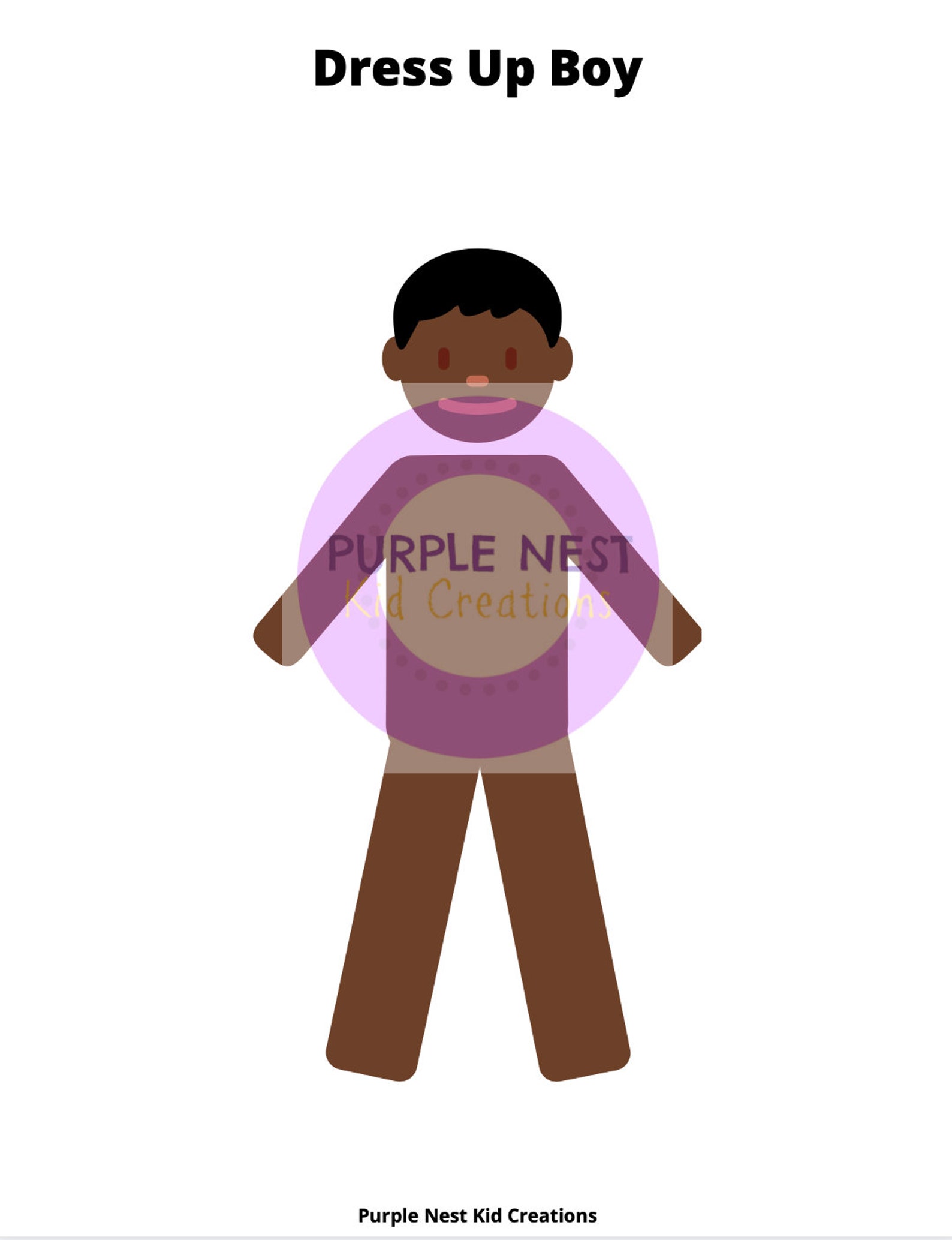 Dress up Boy Worksheet Educational Preschool Printable - Etsy