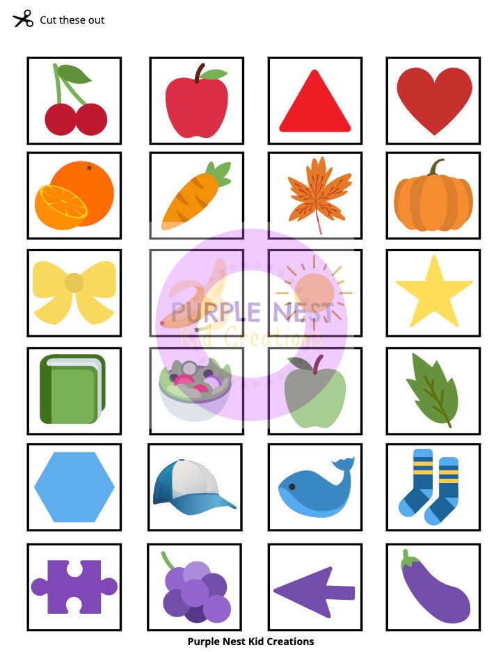 Color Sorting Game: Preschool Printable Activity (digital Download) - Etsy