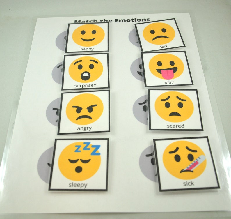Emotion Matching Game Printable - Printable Word Searches