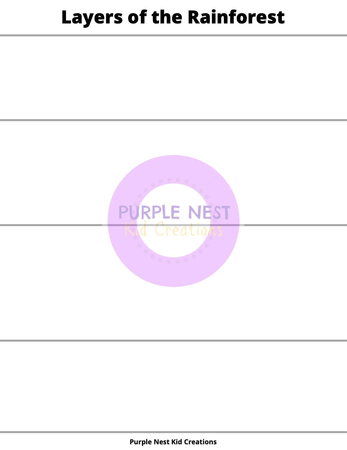 Layers of the Rainforest Worksheet, Rainforest Habitat, Geography ...