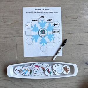 Describe the Noun Printable Activity, Winter Nouns, Christmas Nouns ...
