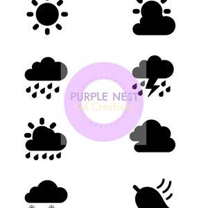 Weather Match Worksheet, Weather Matching Game, Educational Preschool ...