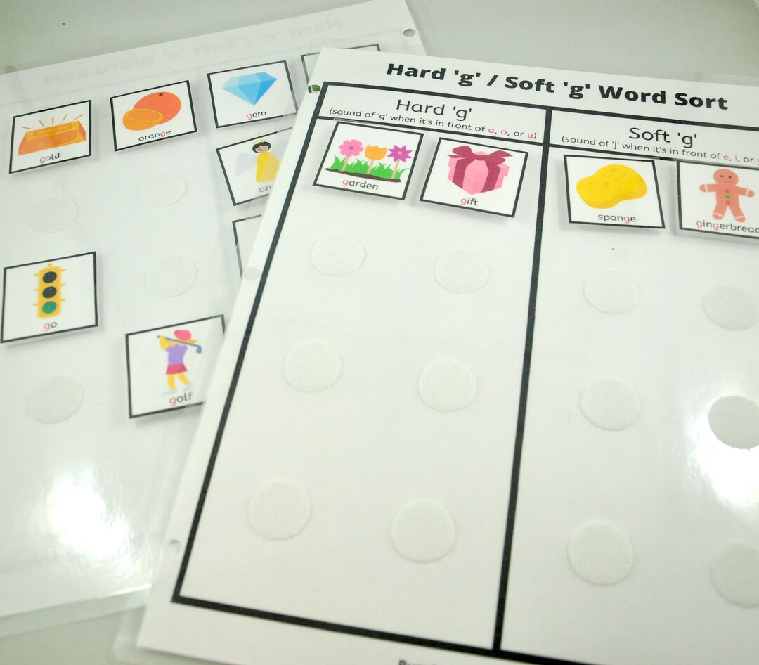 Hard Vs Soft 'G' Word Sort Activity (digital Download) - Etsy