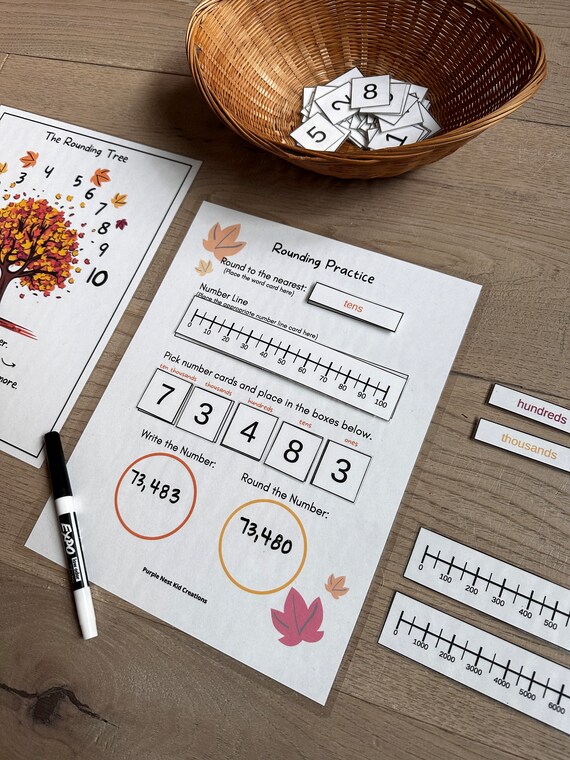 Hojas De Trabajo De Redondeo De Números