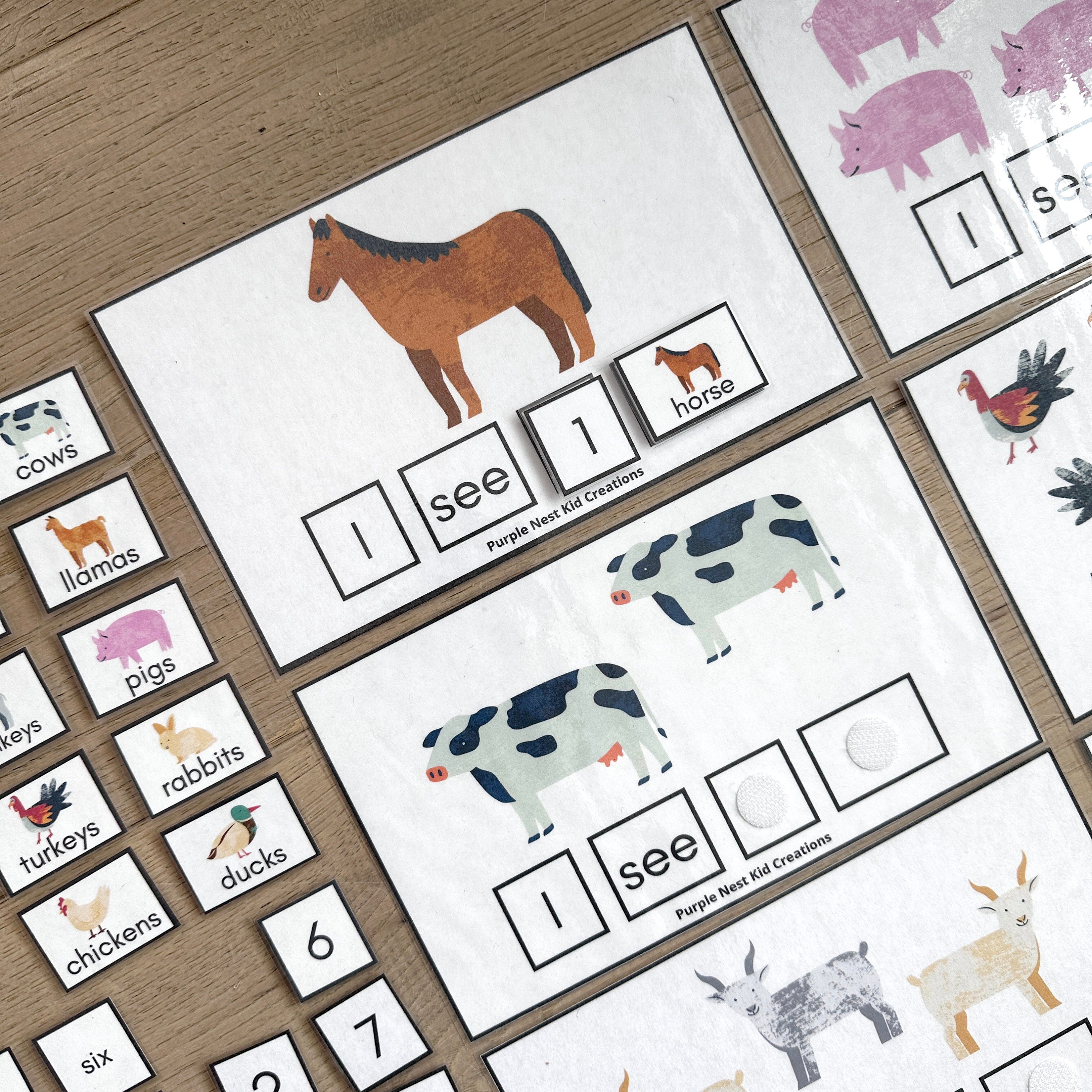 Farm Animals Sentence Builder Activity Farm Literacy - Etsy