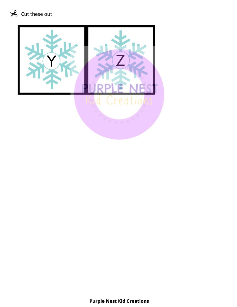Snowflake Alphabet Find and Cover Activity Letters A to Z - Etsy